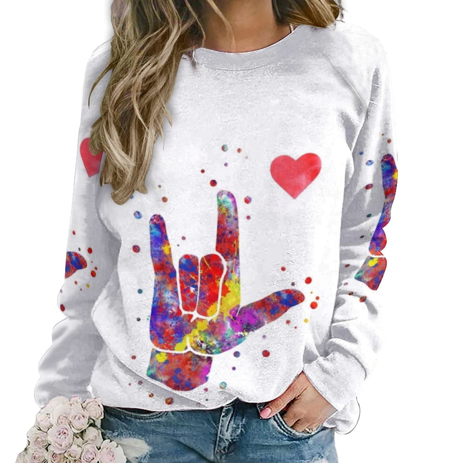 I Love You Asl Sign Language Watercolor Sign Language Love You ...