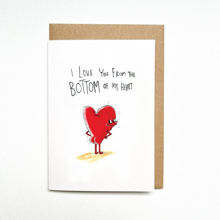 I Love You from the Bottom of My Heart Card – Cute Heart Character ...