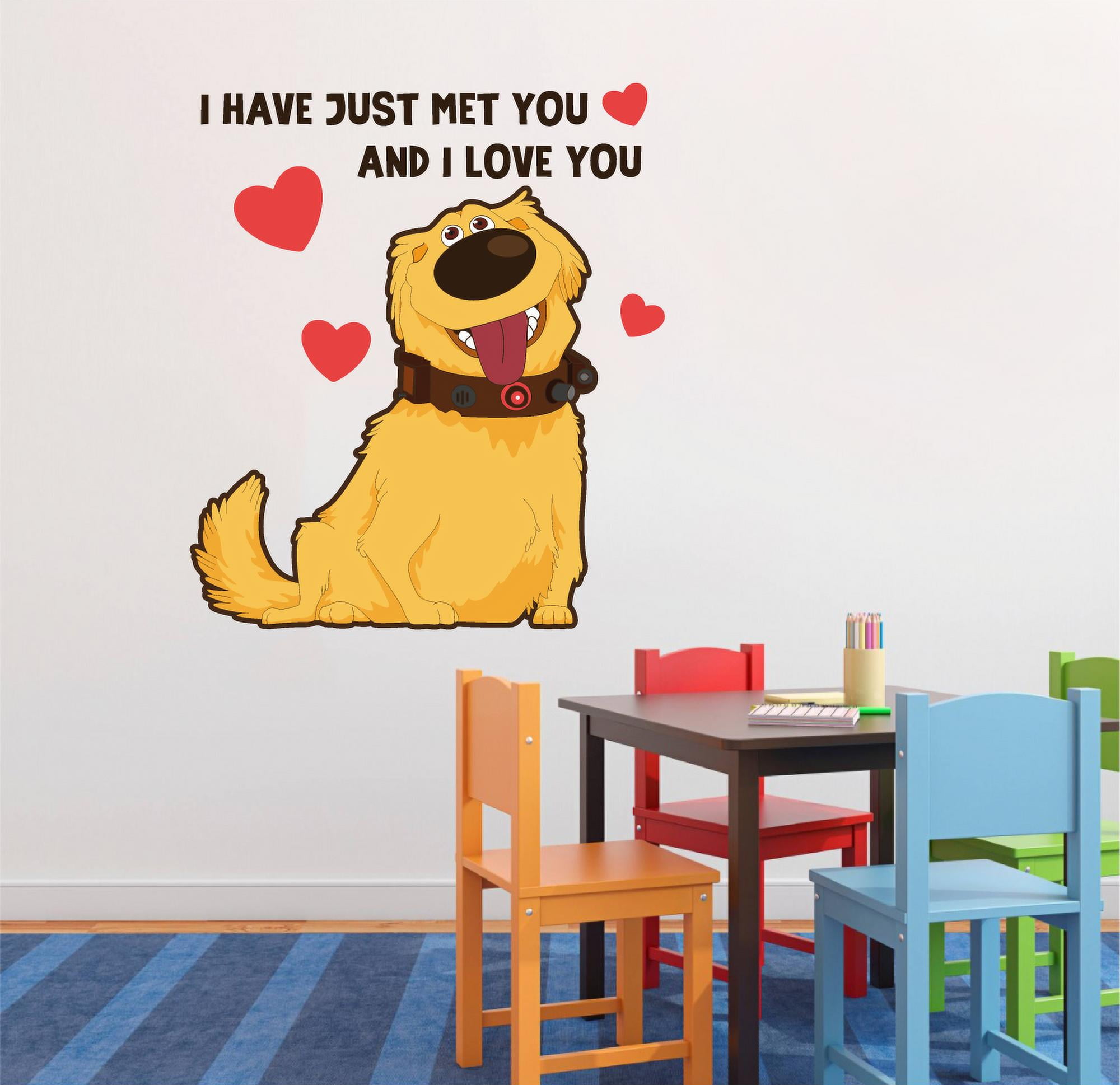 I Love You Dog Up Movie Cartoon Quotes Decors Wall Sticker Art Design ...