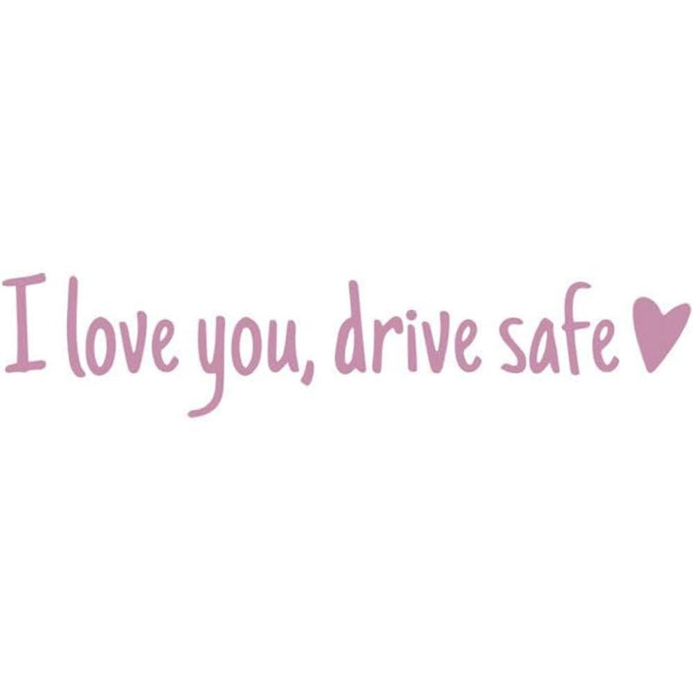 I Love You Driving Safe Mirror Sticker, Drive Safe I Love You Rearview ...