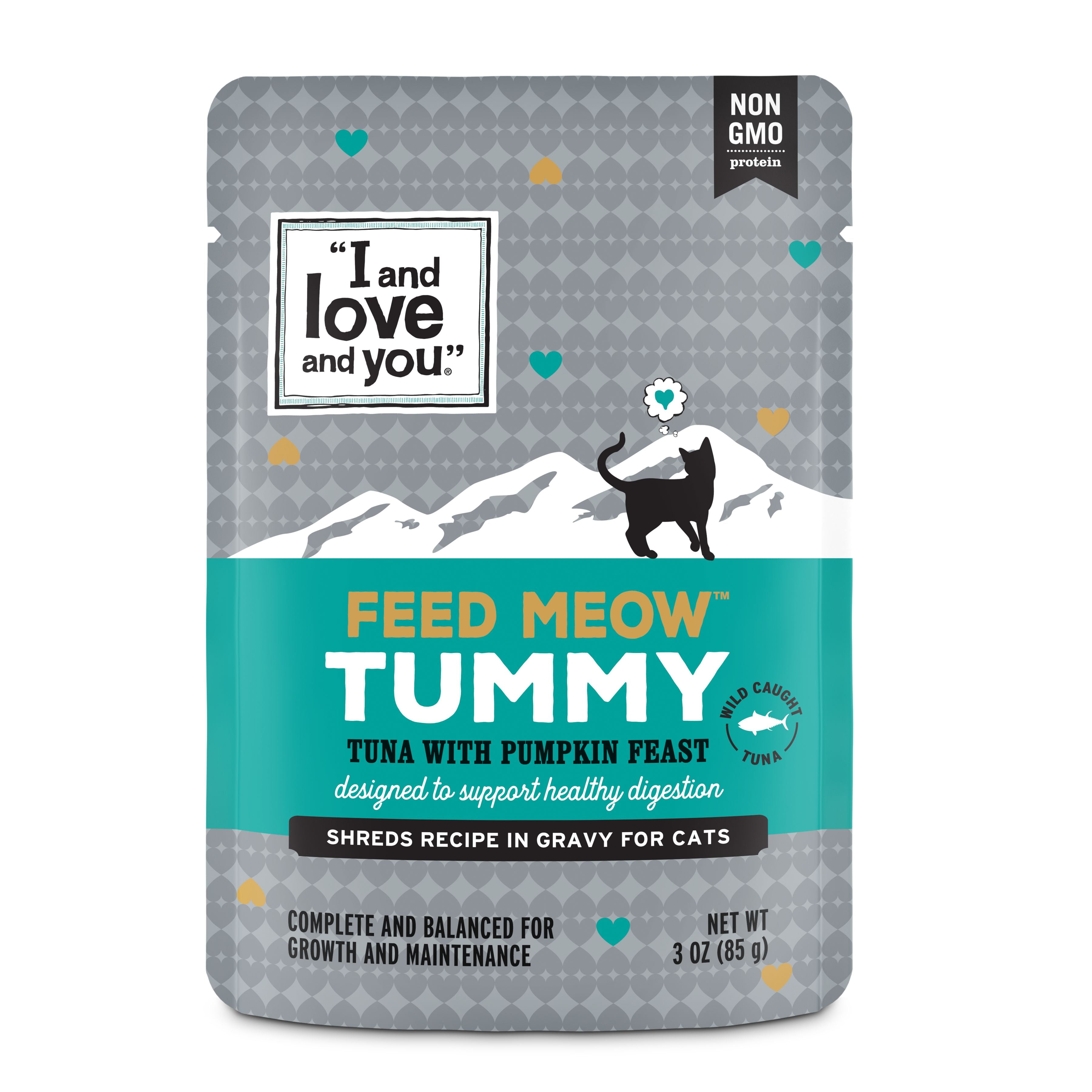 I and Love and You Feed Meow Wet Cat Food Toppers with Tuna Pumpkin 3oz ...
