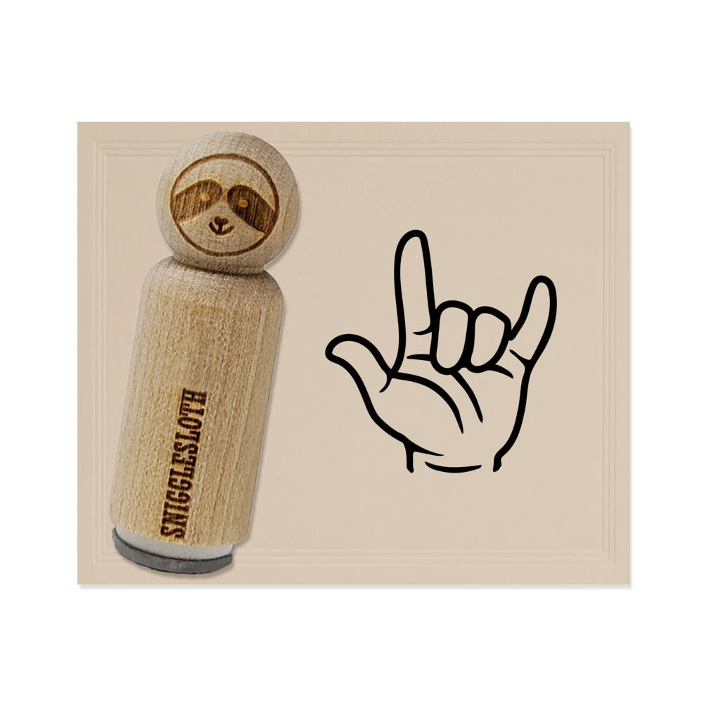 I Love You Hand Sign Language Rubber Stamp for Scrapbooking Crafting ...