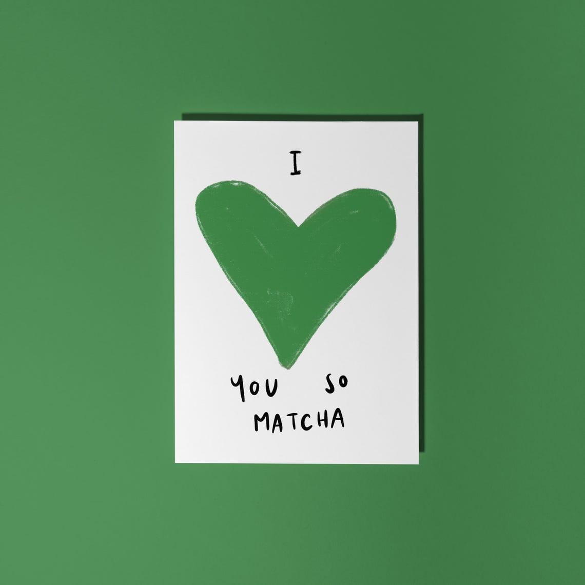 I Love You So Matcha Greetings Card, Love Card, Anniversary Card, Funny ...