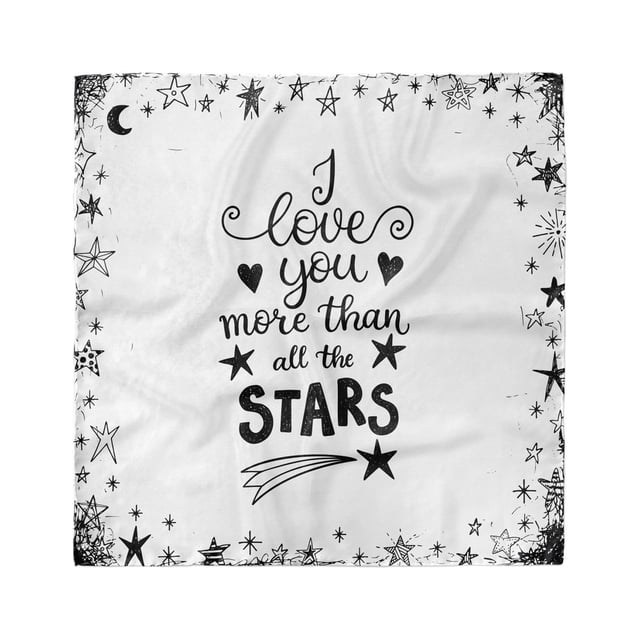 I Love You More Head Scarf, Stars for Loved, Head Wrap, 3 Sizes, by ...