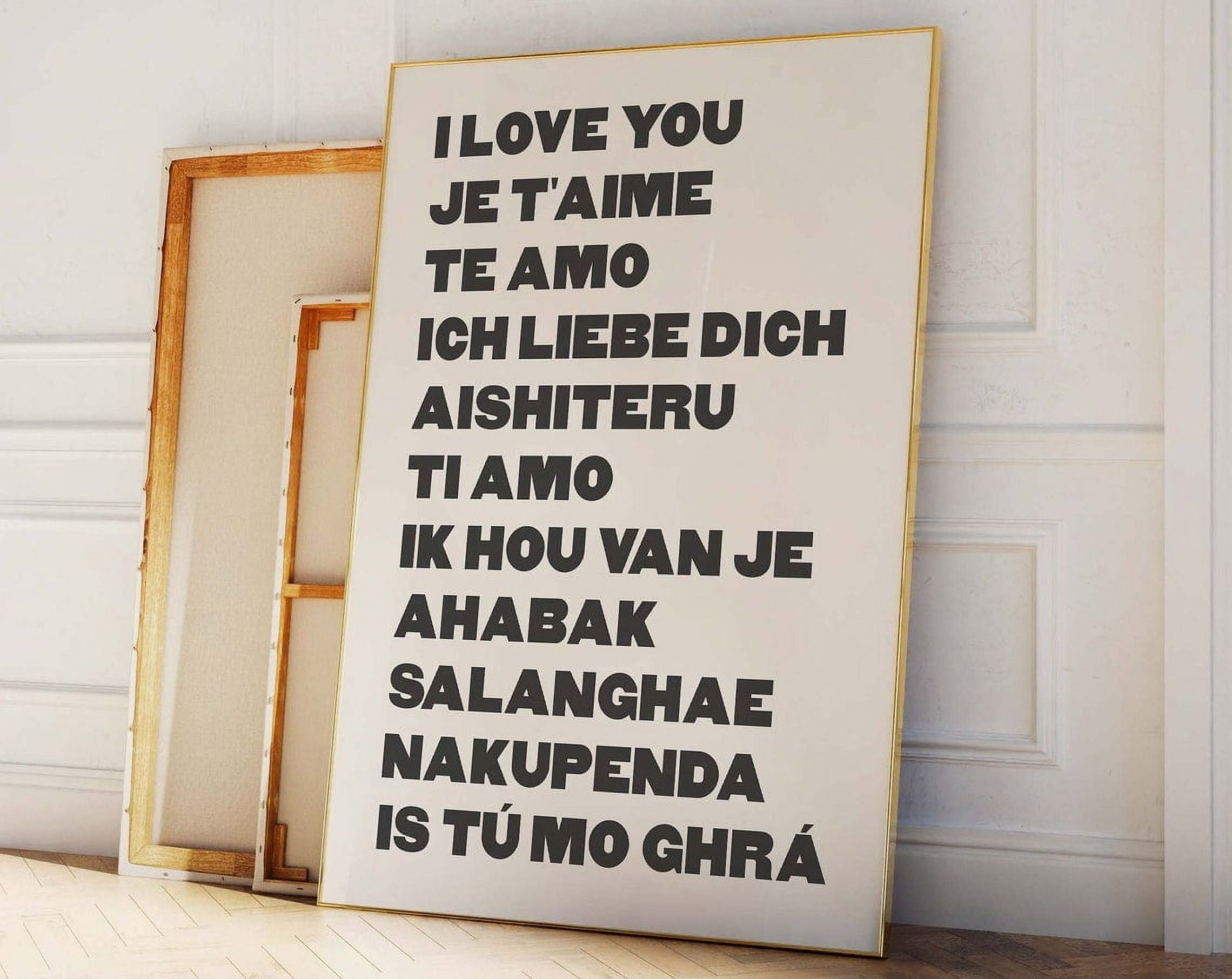I Love You Print, Art, Cute Valentine'S Print, I Love You In Different ...