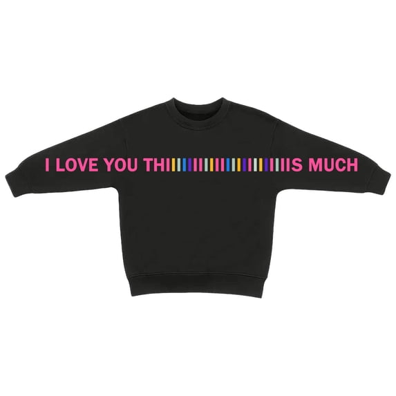 I Love You This Much Boys Sweatshirts Long Sleeve Creative Hug Design ...