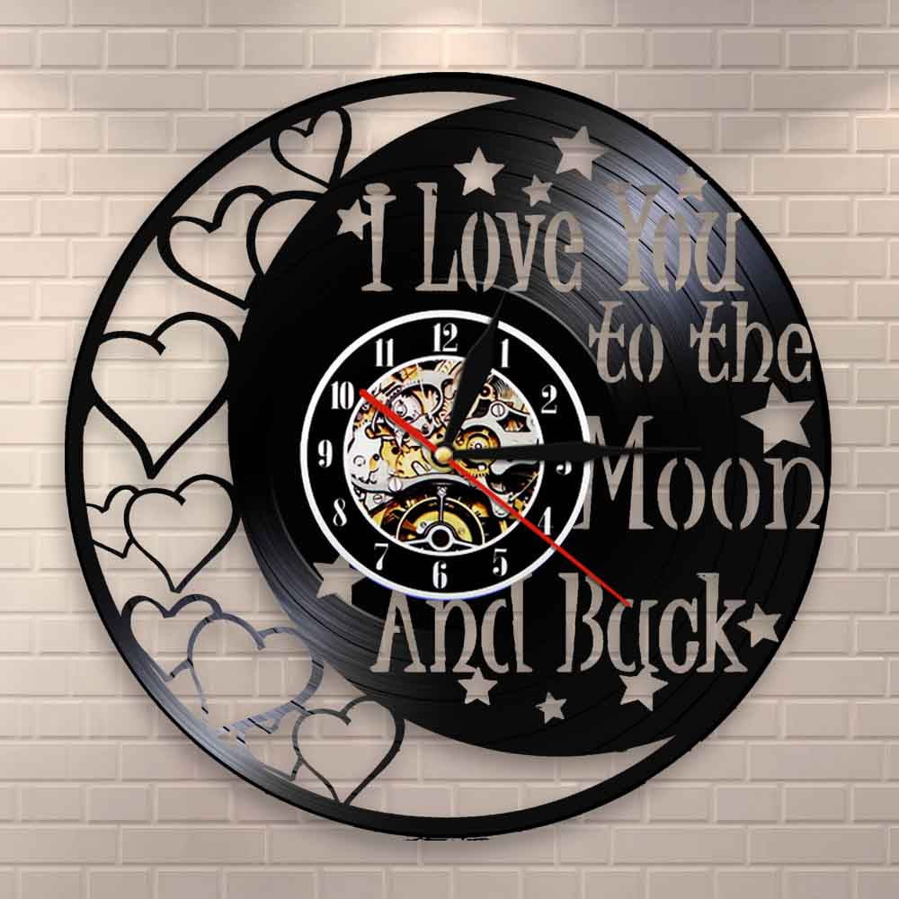 I Love You To The Moon And Back Love Quote Vintage Vinyl Record Wall ...