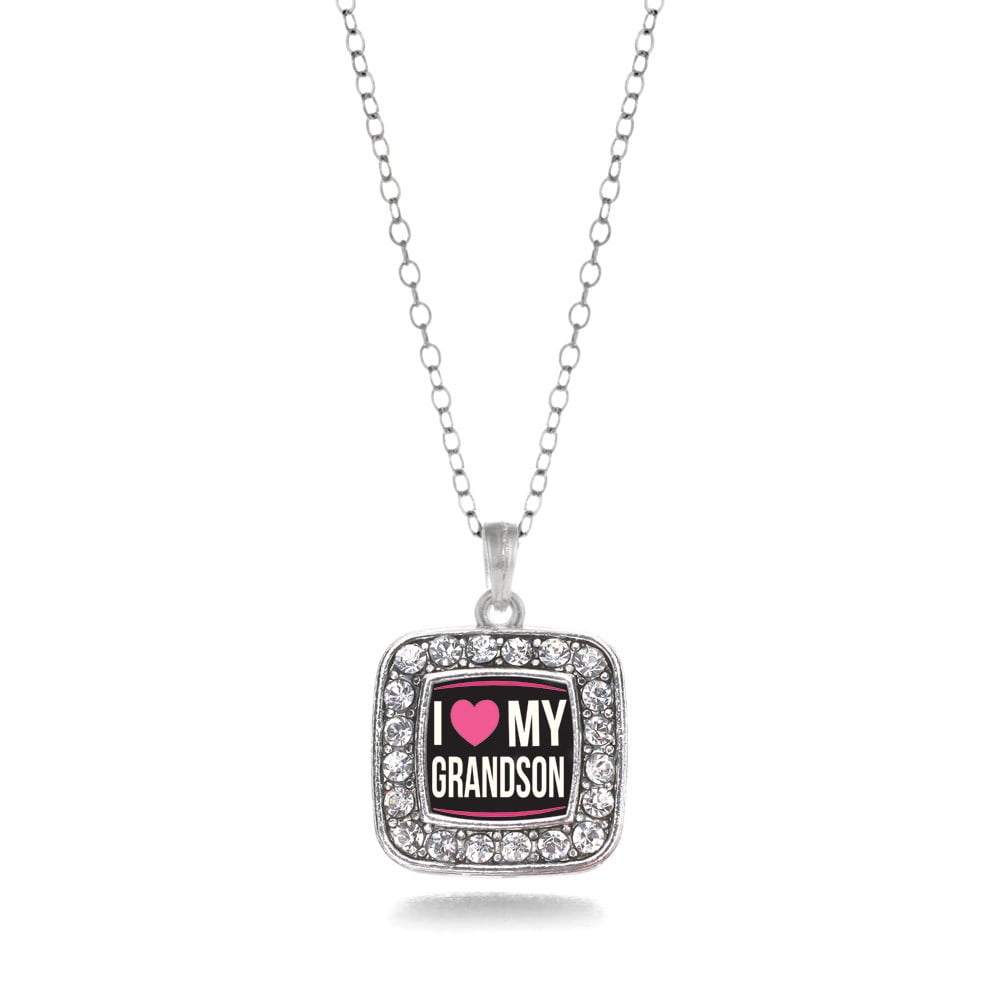 I Love my Grandson Classic Charm Necklace - Walmart.com