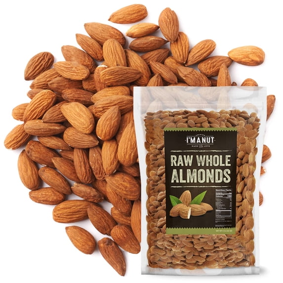 Raw Whole California Almonds-64 oz-No PPO Non GMO Batch Tested Gluten ...