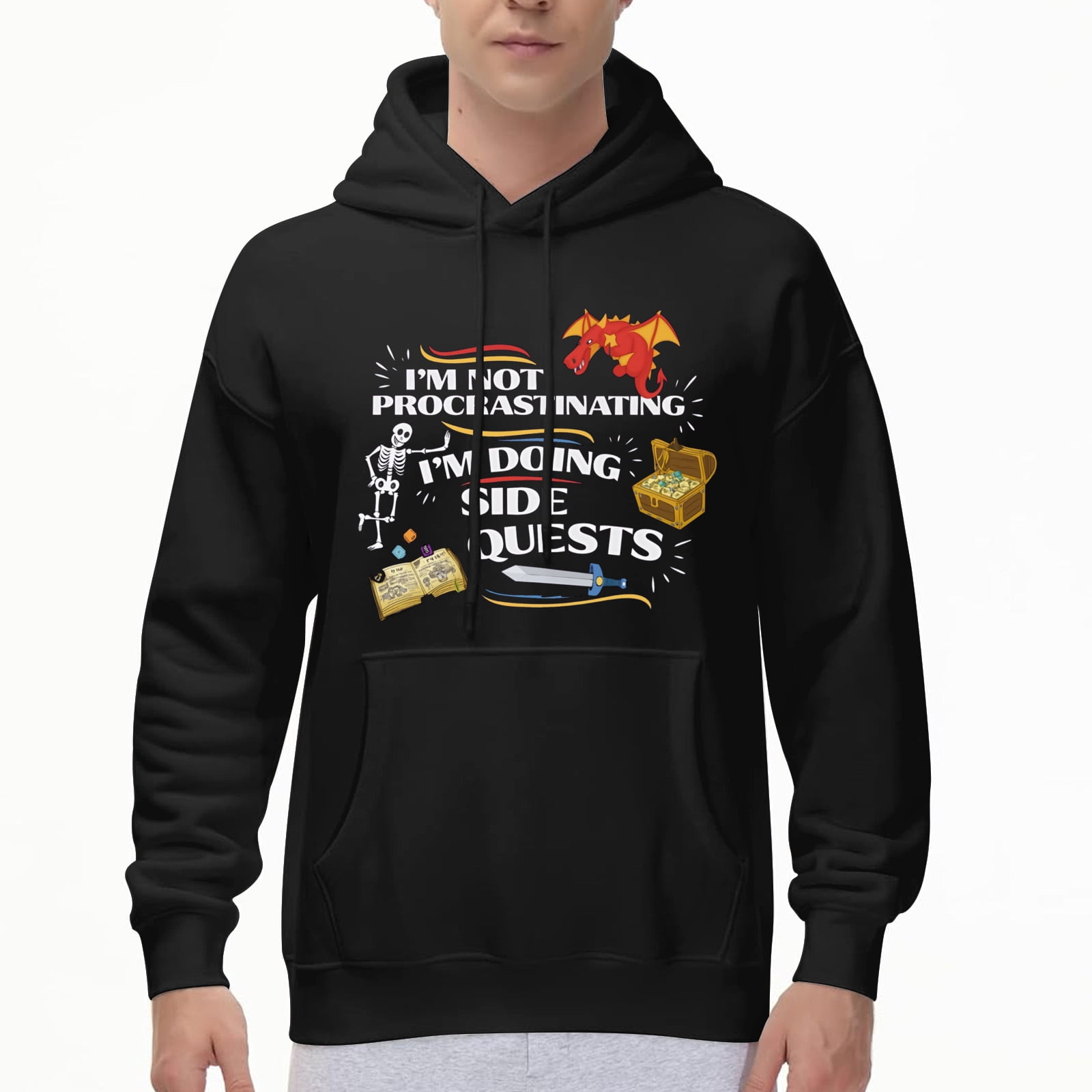 "I'M NOT PROCRASTINATING I'M DOING SIDE QUESTS" Unisex-Adult Black ...