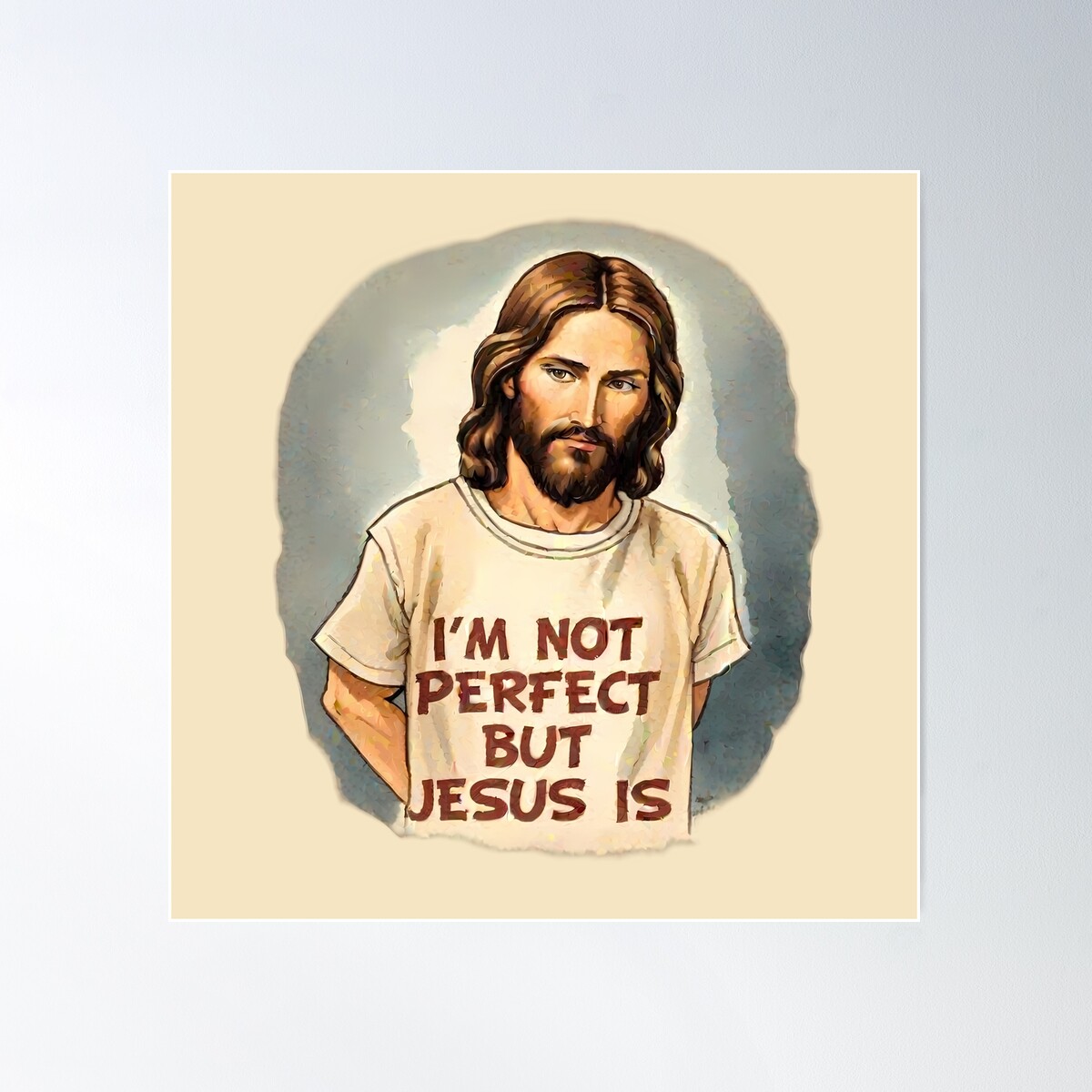 I'M Not Perfect But Jesus Is Poster Wall Art, Modern Wall Decor For ...