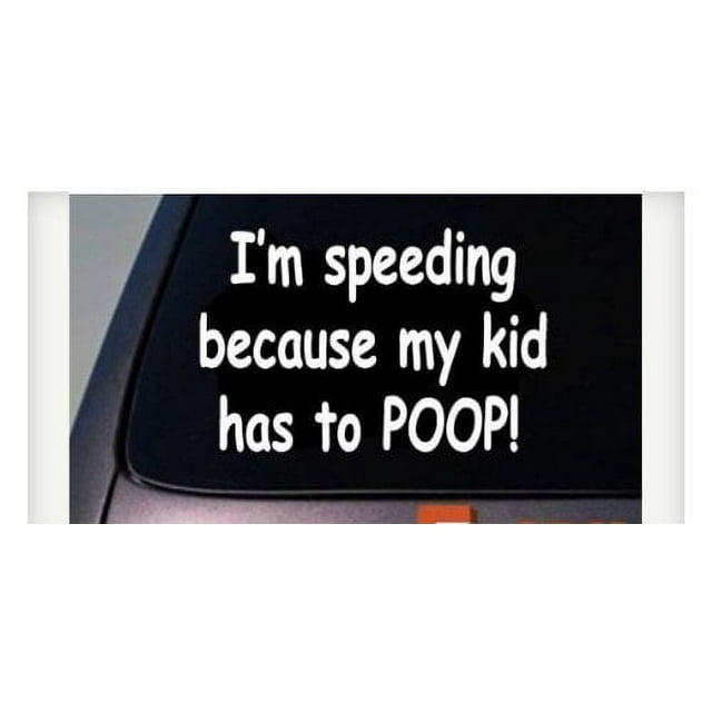 I'M SPEEDING sticker funny decal car decal window laptop 5" - Walmart.com