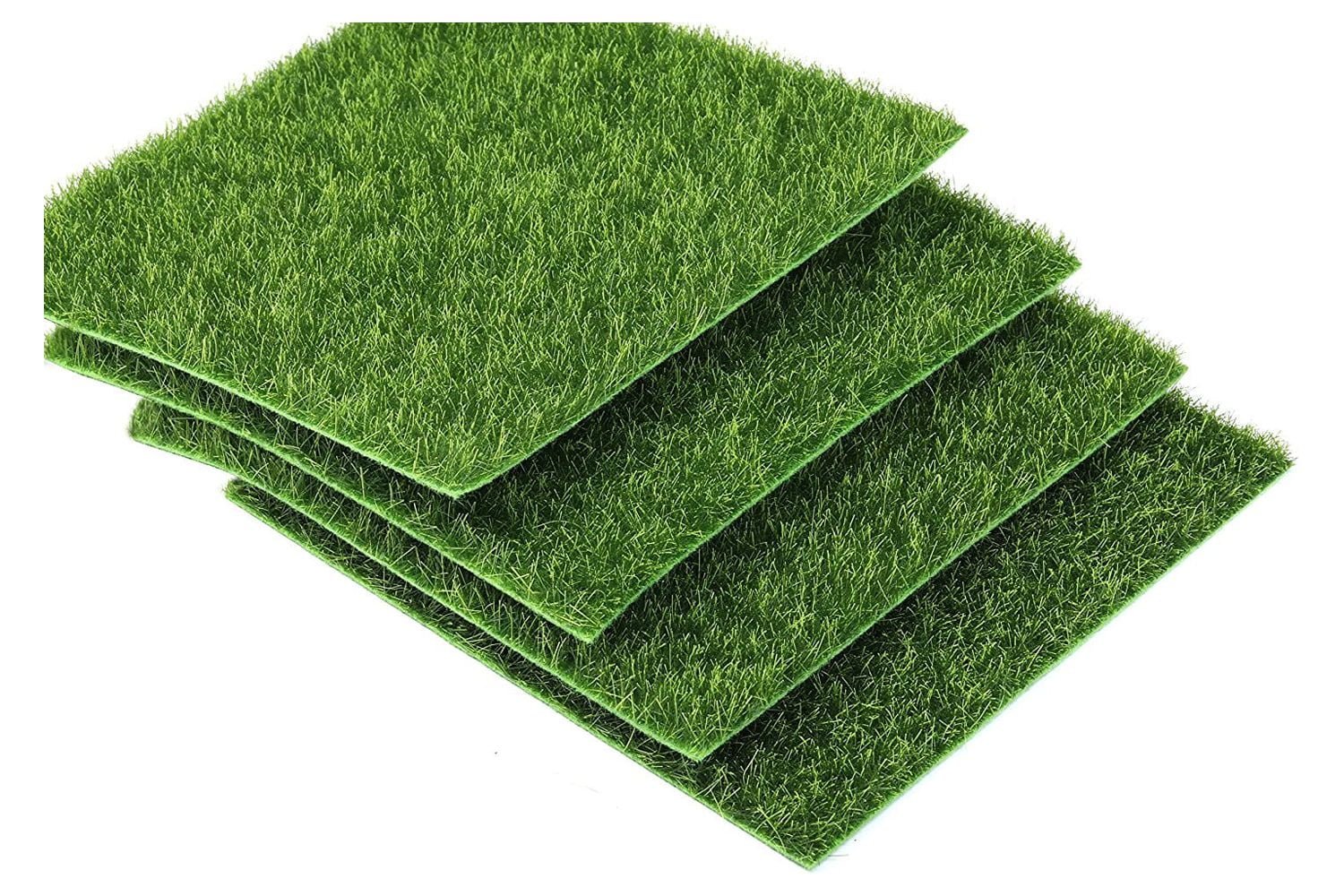 6X6 inches Mini Faux Plastic DIY Artificial Grass for Dollhouse Garden ...