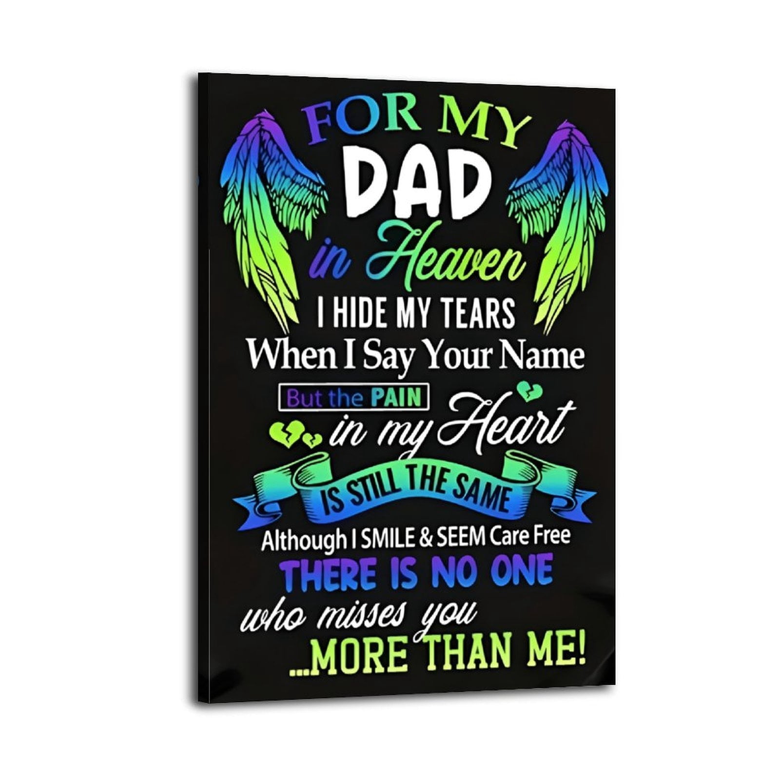 I Miss My Father In Heaven Poster Great Wall Art for Home Decor, Made ...