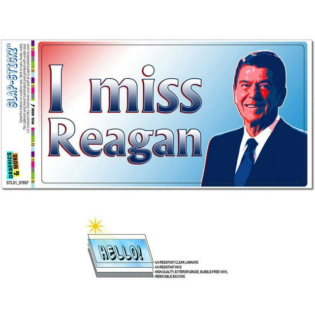 I Miss Reagan President Ronald Automotive Car Window Locker Bumper ...