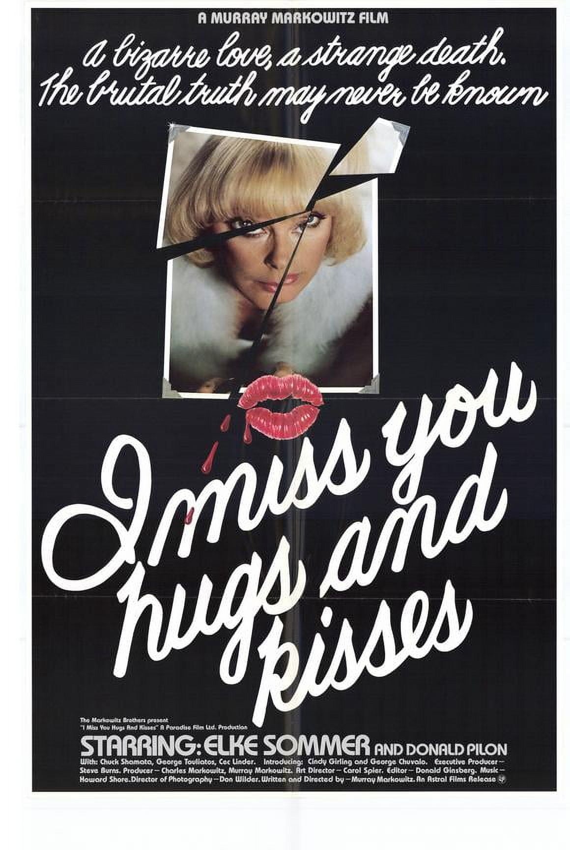 I Miss You Hugs and Kisses Poster Movie 27 x 40 In - 69cm x 102cm Elke Sommer Donald Pilon Chuck ...