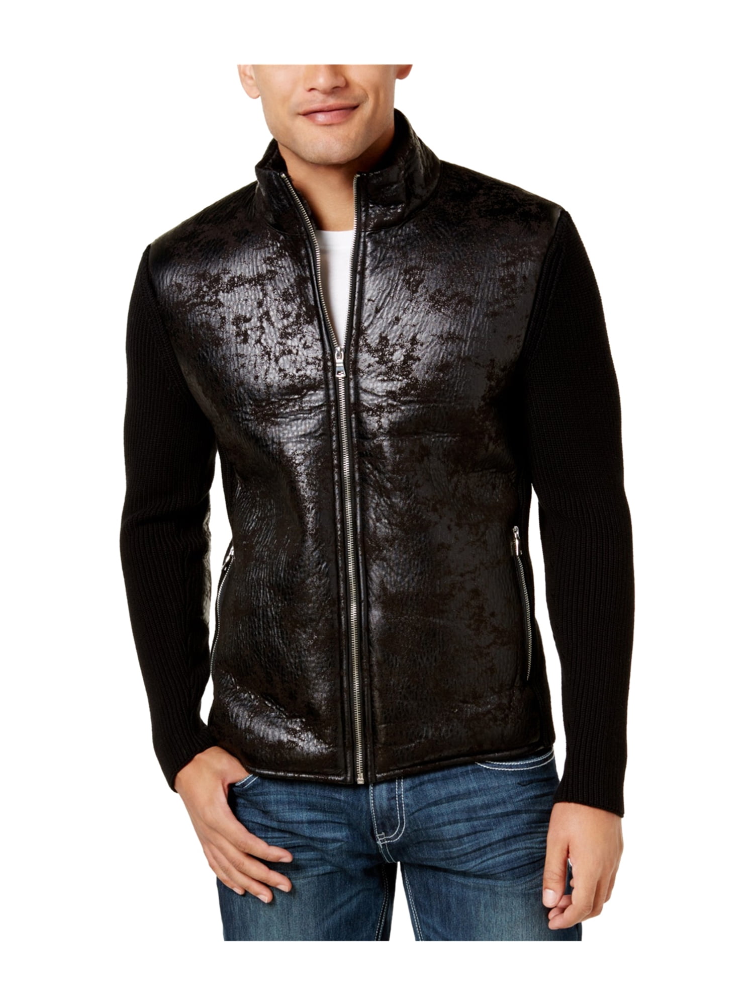 I-N-C Mens Swacket with Faux-Fur Lining Jacket - Walmart.com