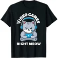 I Need to Play a Video Game Right Meow Funny Cat Meme Unisex T-Shirt ...