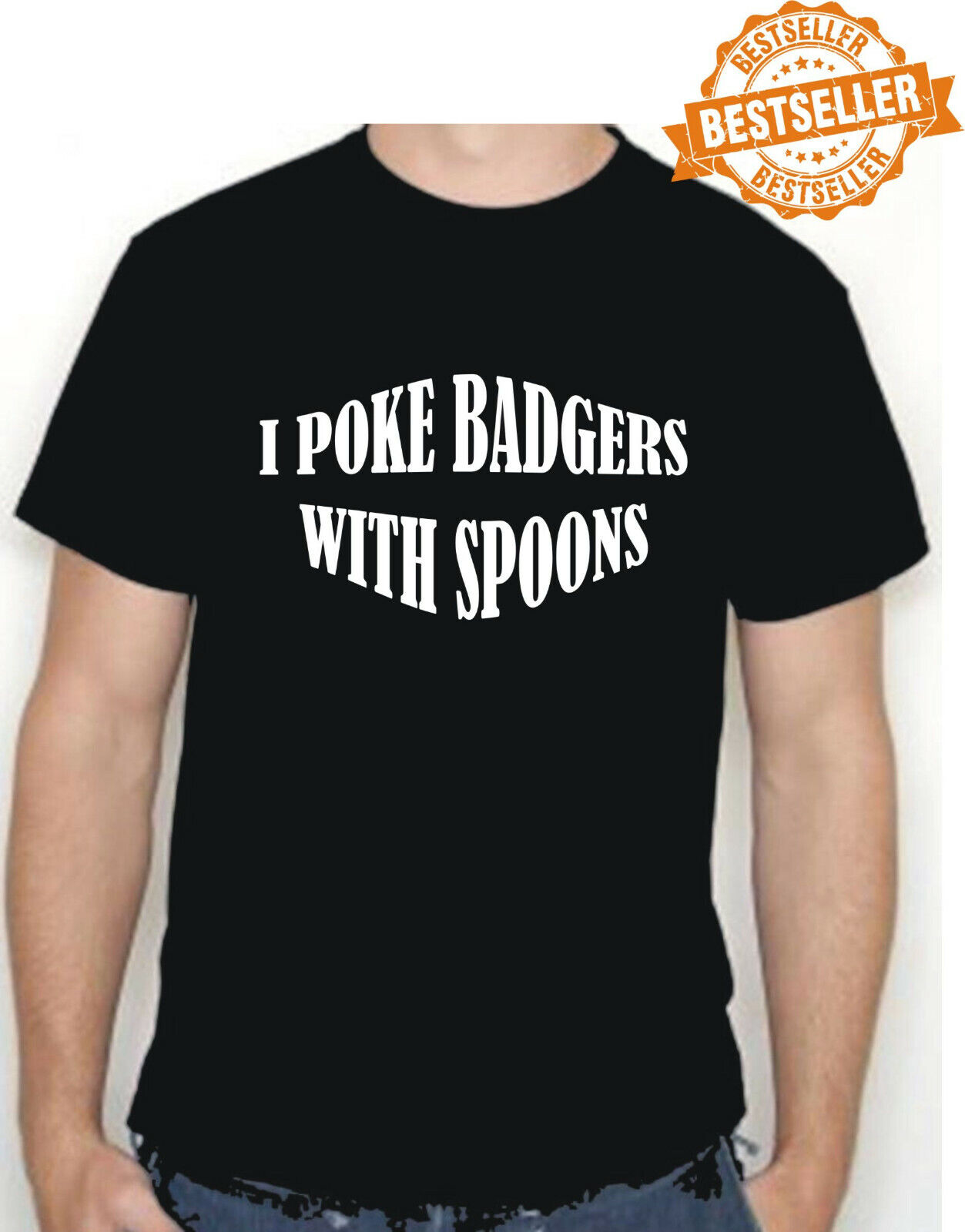 I POKE BADGERS WITH SPOONS T-shirt Tee / Eddie Izzard / Spooning / Xmas ...