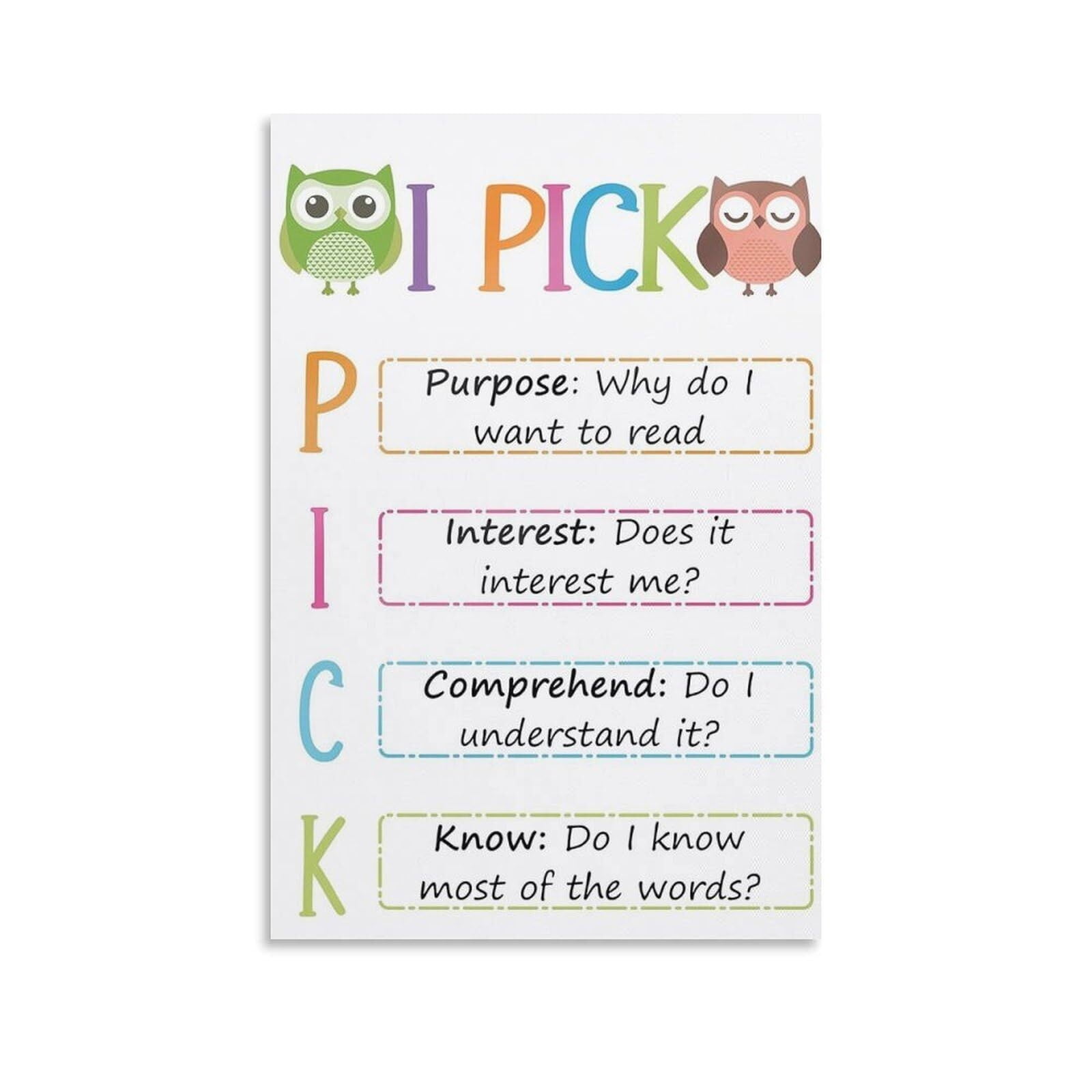 I Pick Poster Owl Poster Behavior Posters for Classroom Inspirational ...
