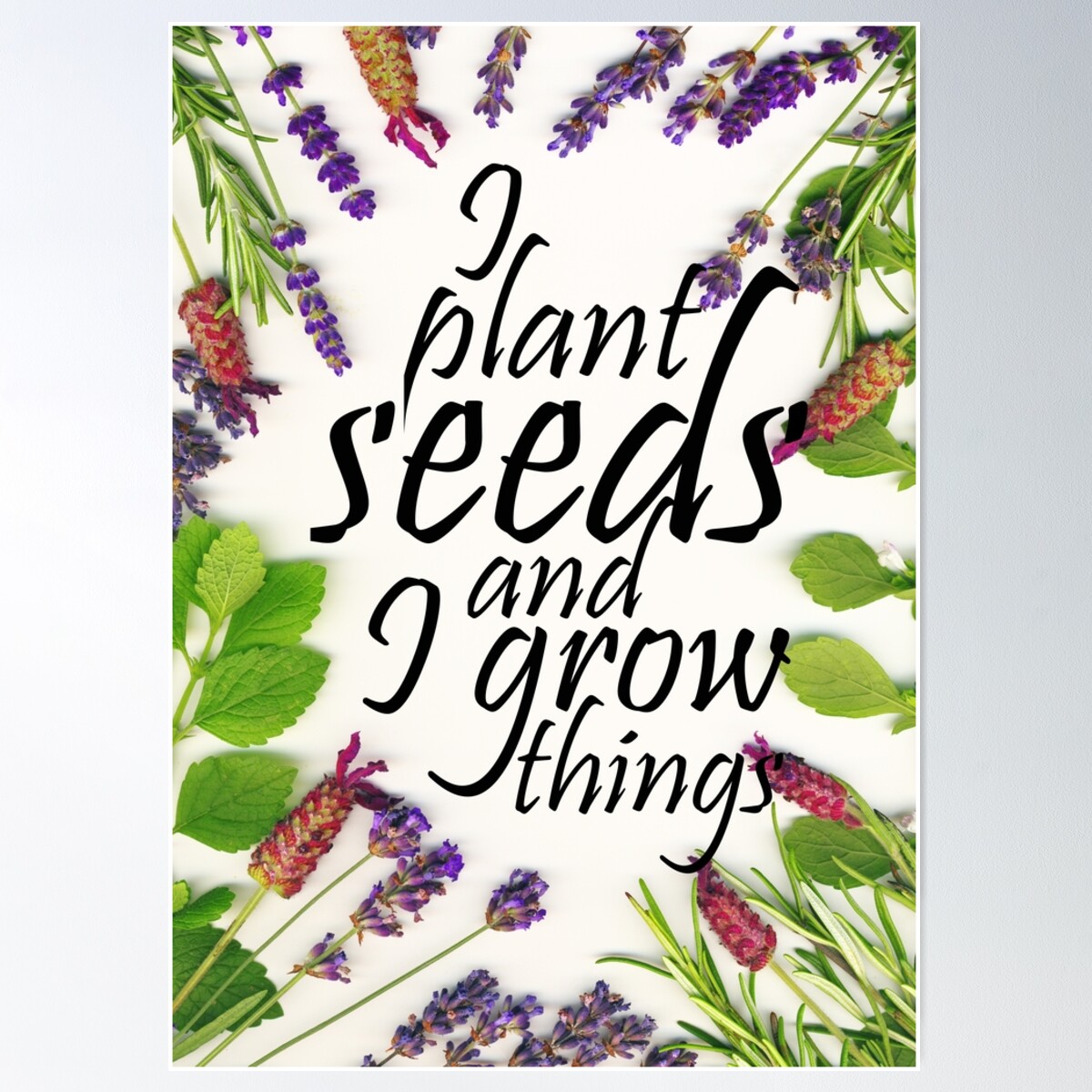 I Plant Seeds And I Grow Things Poster Wall Art, Modern Wall Decor For ...