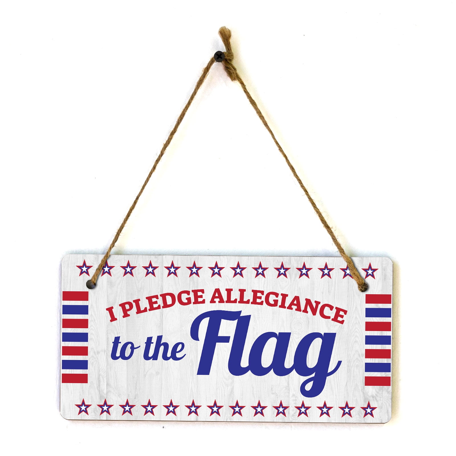 I Pledge Allegiance To The Flag 5x10 Hanging Plus Wall or Door Sign ...