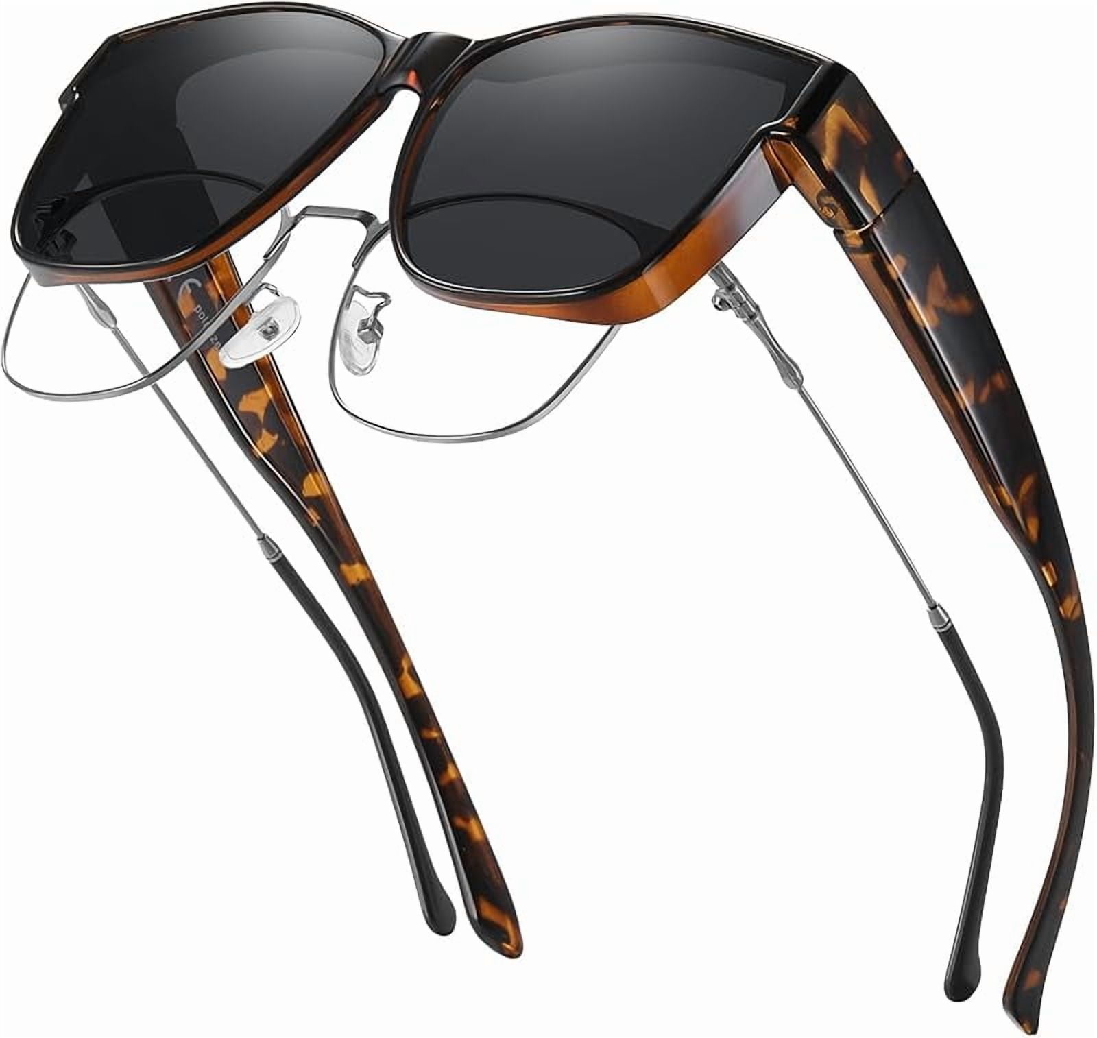 I Polarized Sunglasses Fit Over Glasses for Men Women, Oversized Square ...