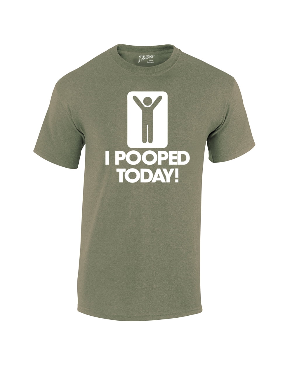 I Pooped Today T-shirt Funny Humorous Comic Stick Figure Sign Happy ...