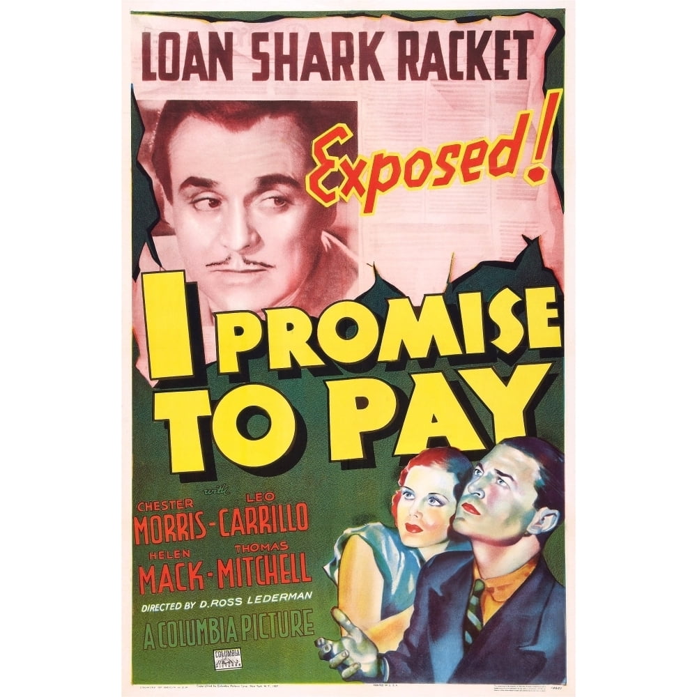 I Promise To Pay U Movie Poster Masterprint - Walmart.com