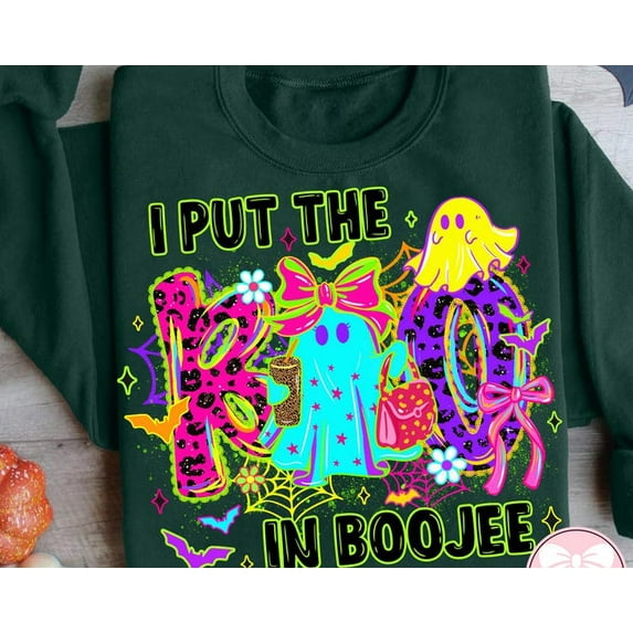 I Put The Boo In Boojee Lace Neon , Preppy Neon , Cute Ghost ...