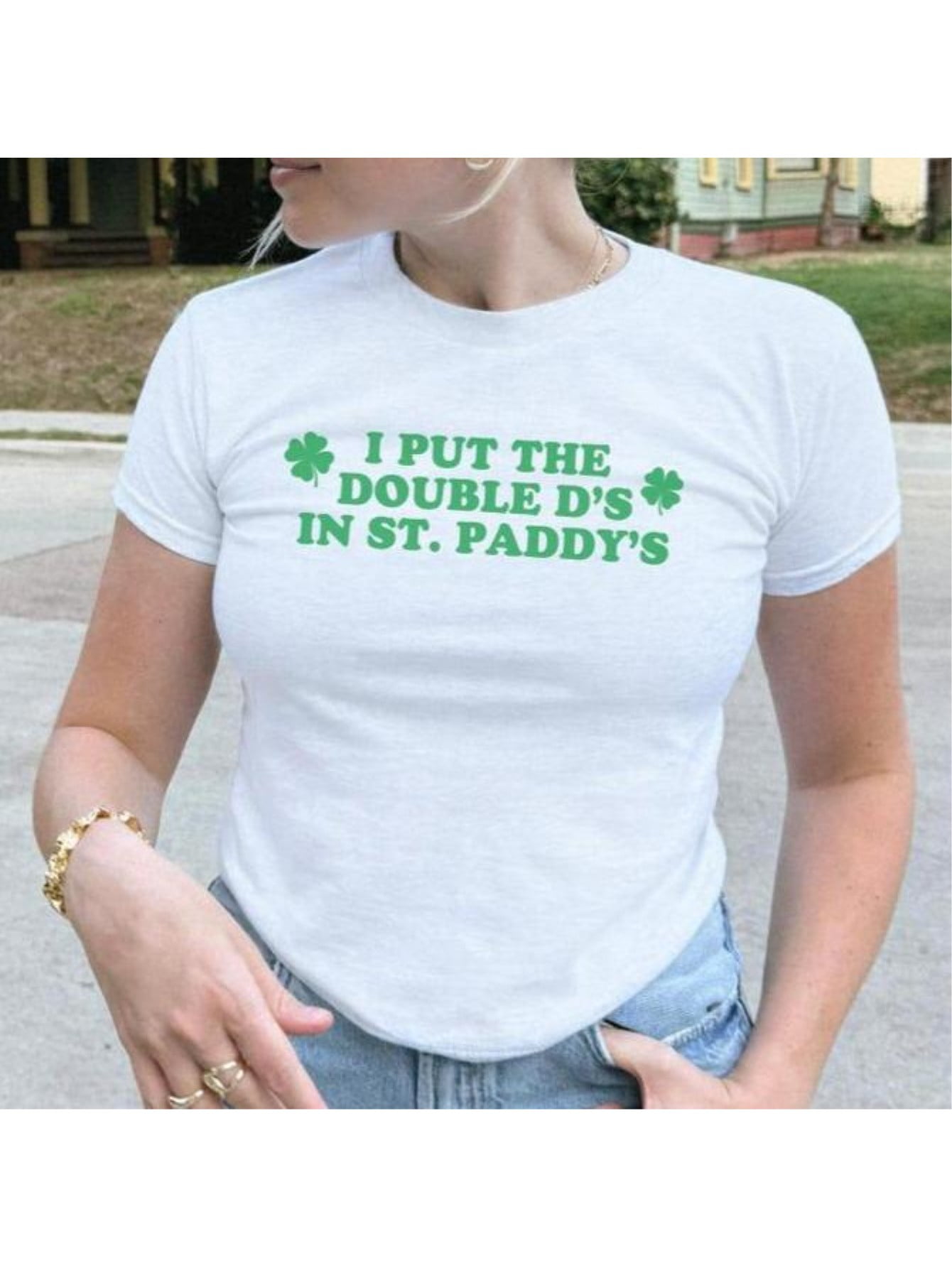 I Put The Double D's In St. Paddy's Day Baby Tee, Funny Saint Patricks Day Tee, Funny St. Patty ...