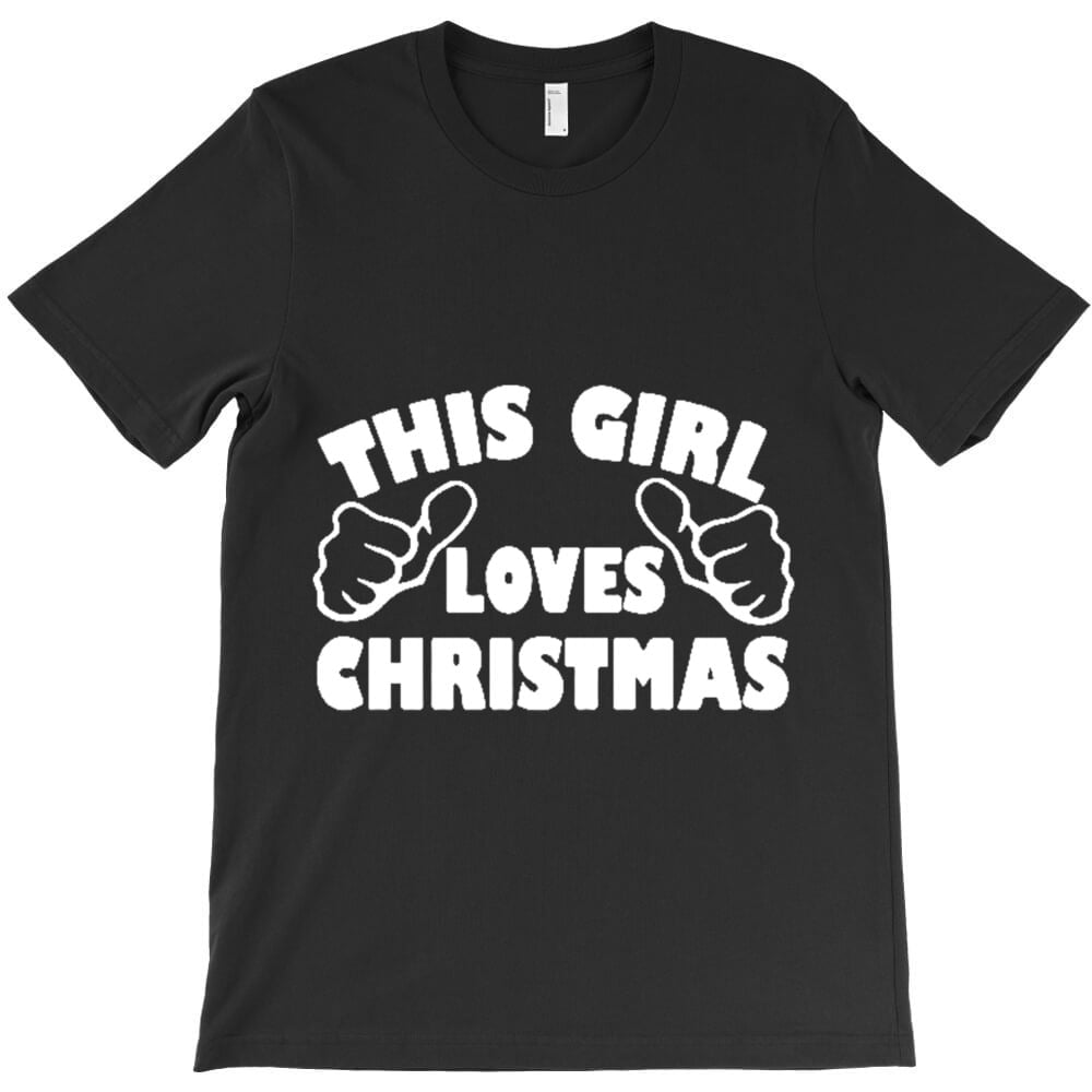 I Really Love Christmas Funny Graphic Tee, Cute Festive Holiday Spirit ...
