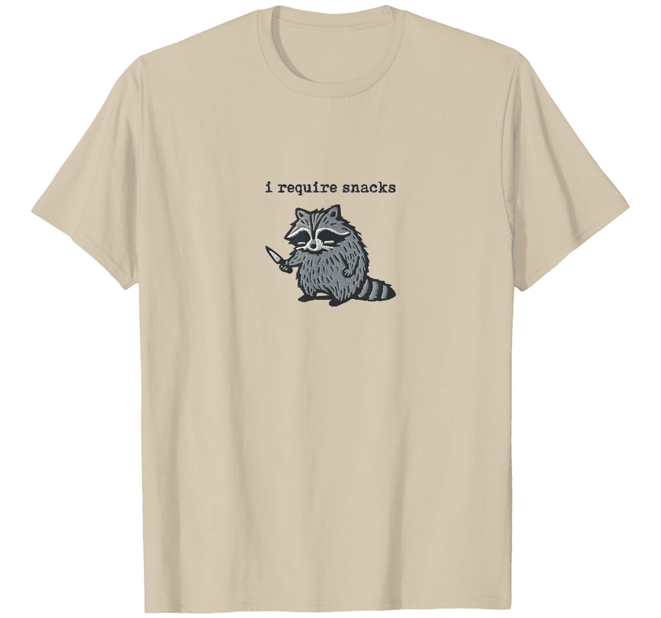 I Require Snacks Racoon Shirt, Funny Raccoon Snacks Tee - Walmart.com