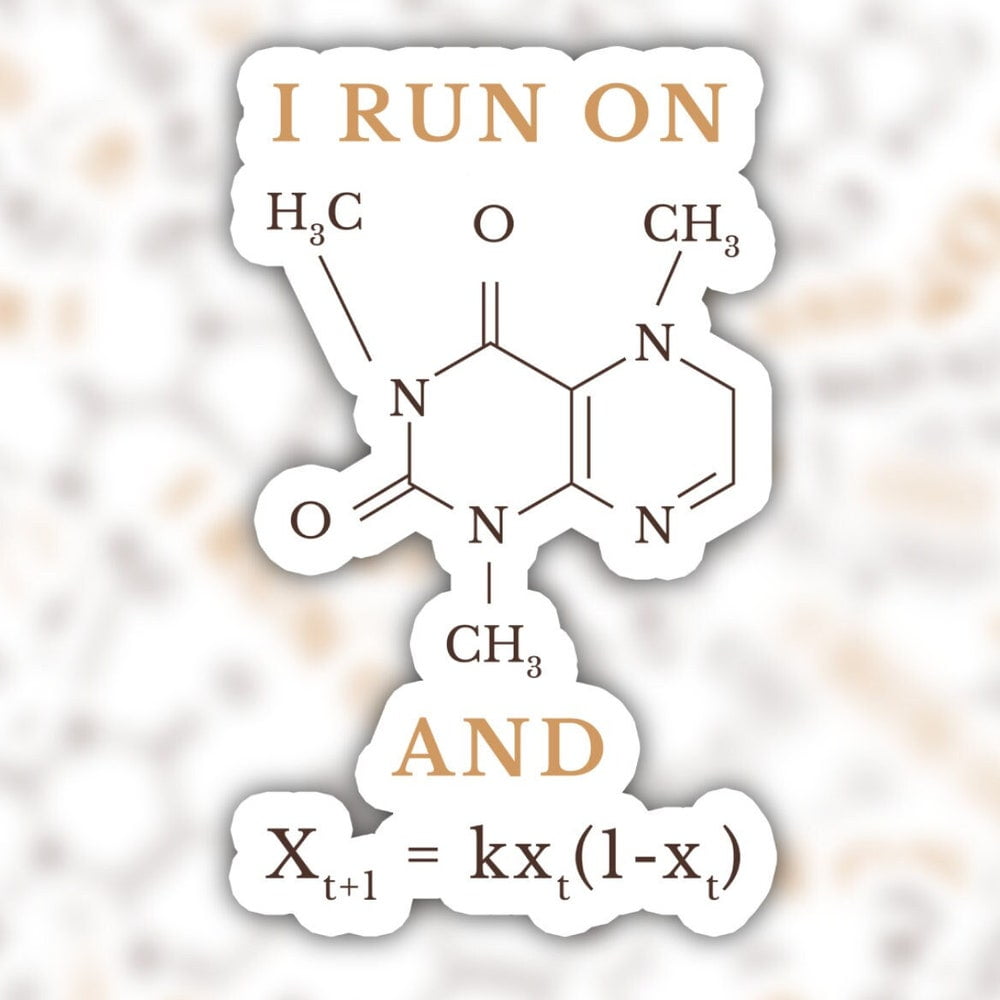 I Run On Formula Sticker, Coffee Sticker, Chemist Sticker, Science ...