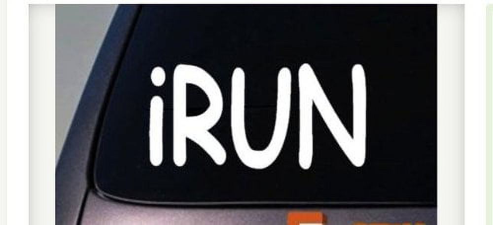 I Run sticker marathon 5k 10k running race vinyl decal LAPTOP STICKER 6 ...