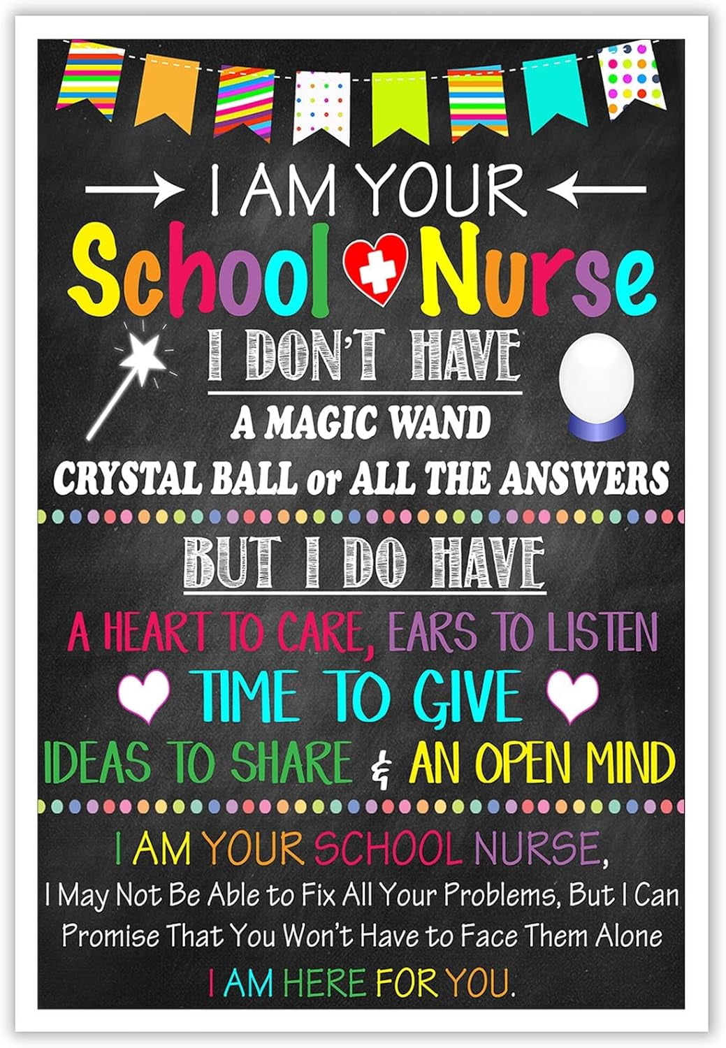 I Am Your School Nurse Posters Mental Positive Therapy Anxiety Relief ...