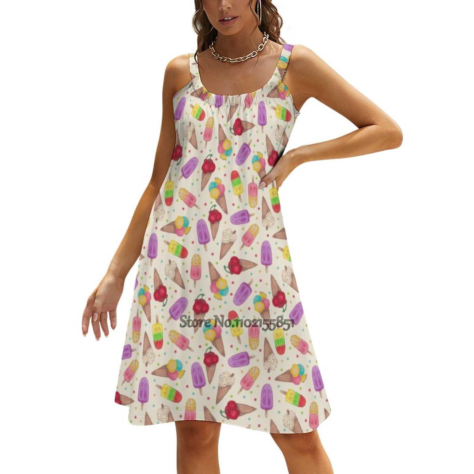 I Scream For Icecream! Square Neck Dress Back Lacing Backless Dress ...