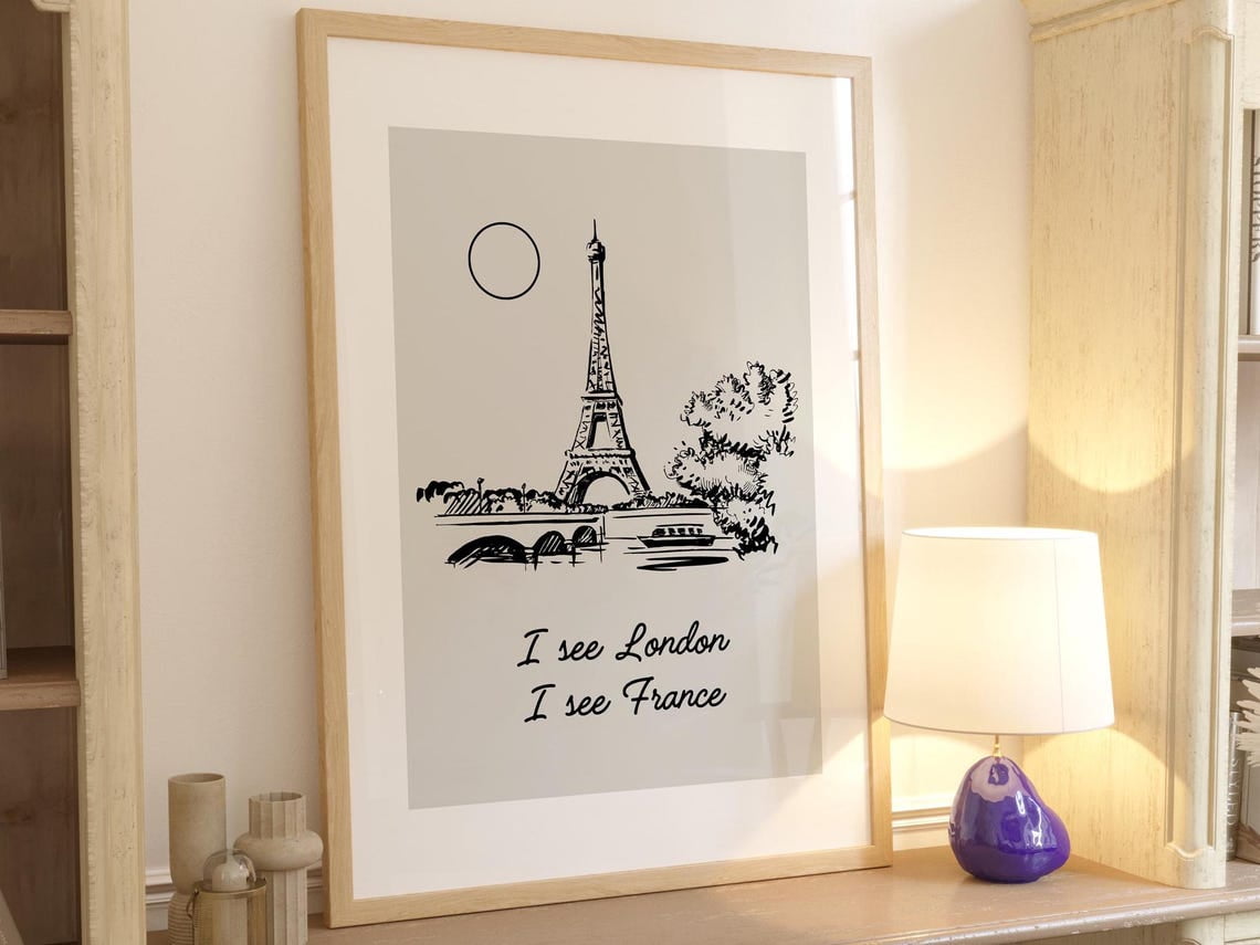 I See London I See France Funny Bathroom Wall Decor Print I See London ...