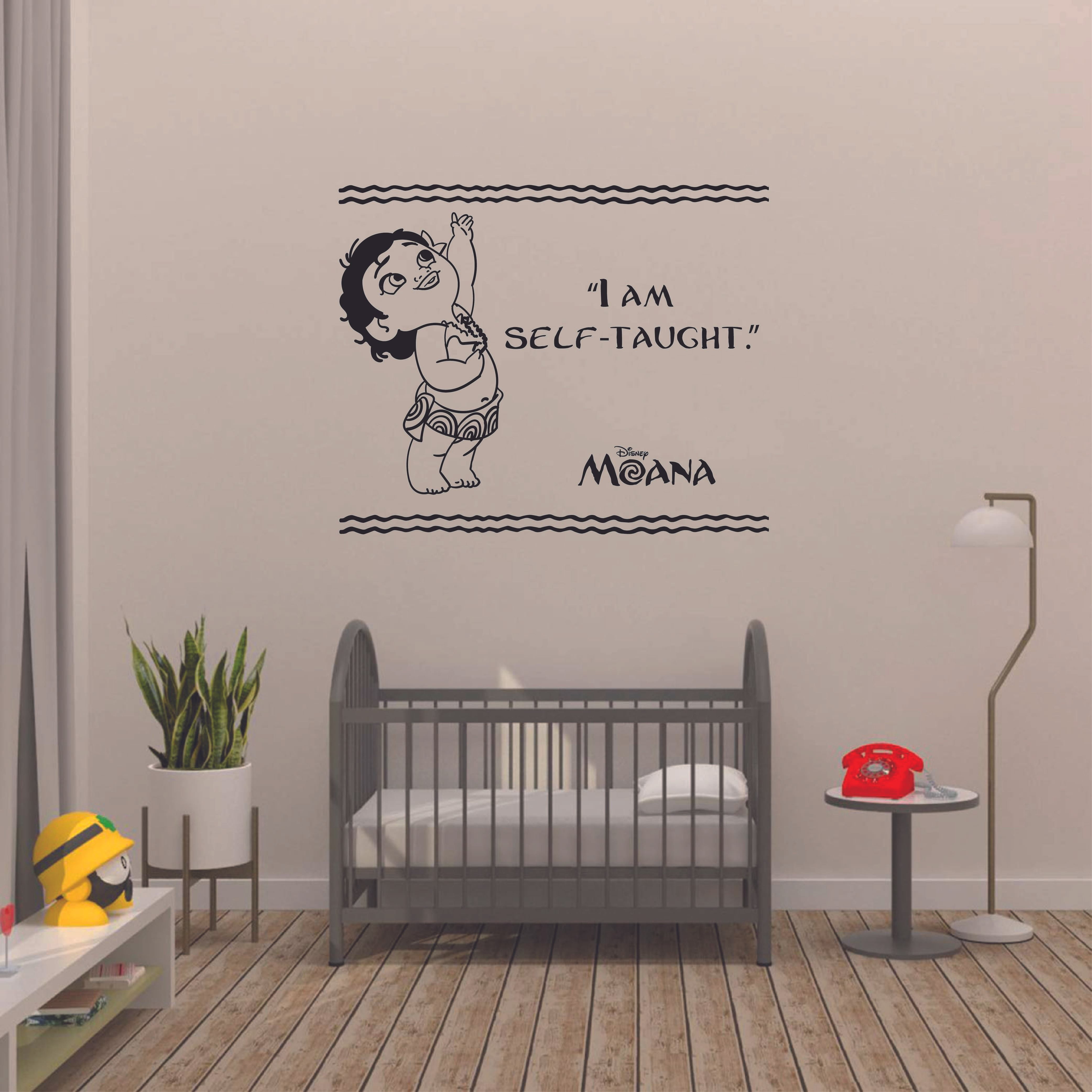 I Am Self Taught - Disney Princess Cute Baby Moana Quote Silhouette ...