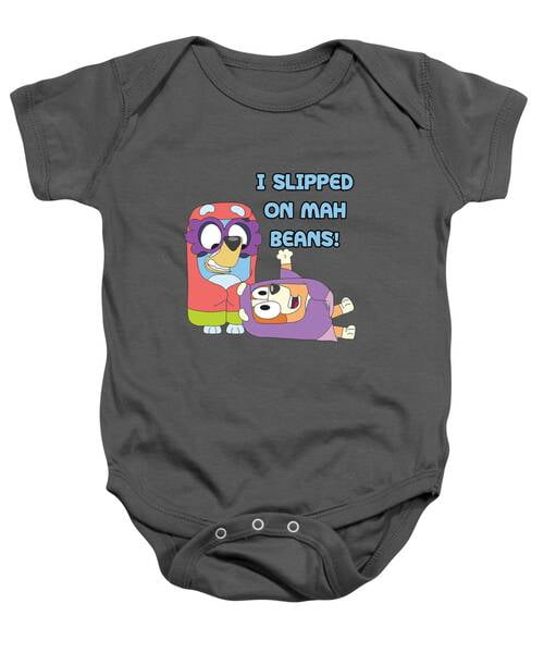 I Slipped On Mah Beans Baby Onesie Bluey Dog T-Shirt, Bluey Friends ...