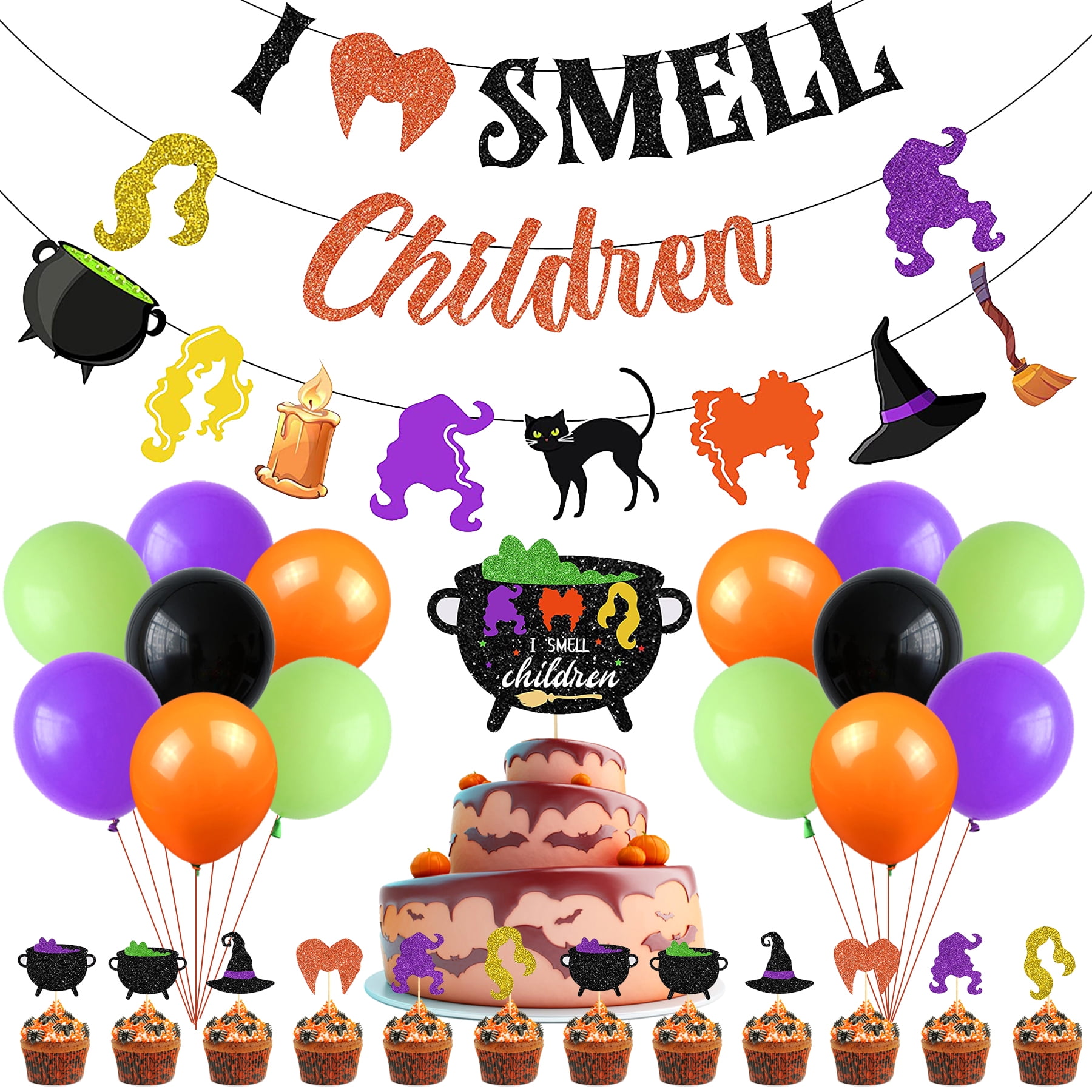I Smell Children Banner Garland Cupcake Toppers Balloon, I Smell ...