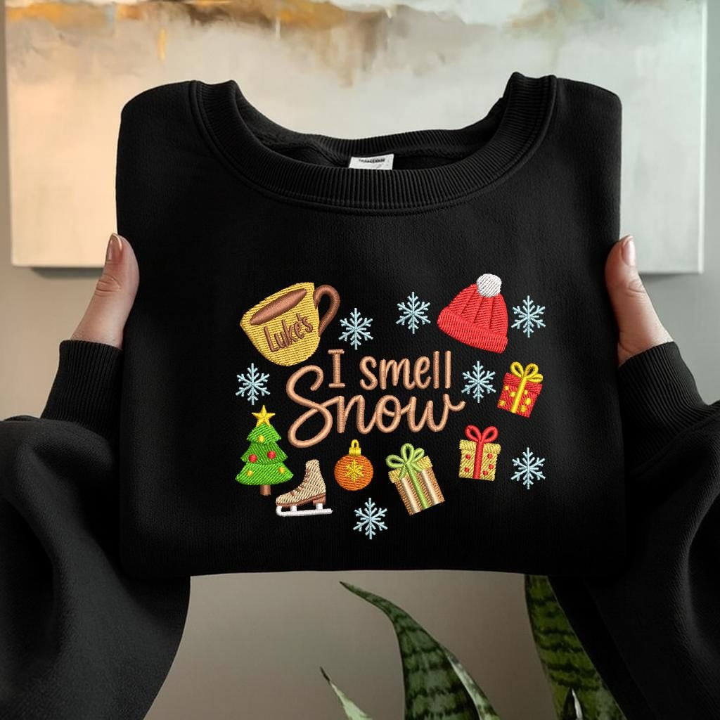 I Smell Snow Embroidery Design, Winter Christmas Embroidery File ...