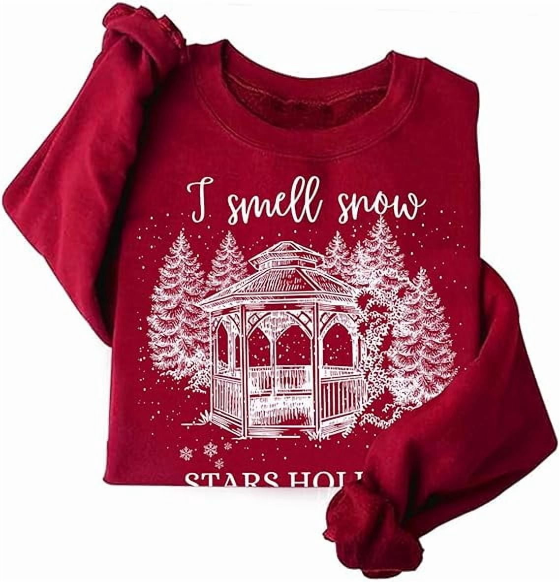 I Smell Snow Sweatshirt Snow Sweater Cute Print Graphic Shirt Long ...