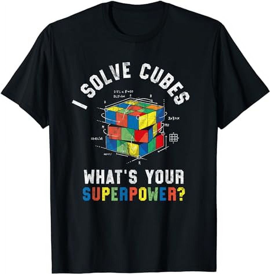 I Solve Cubes Funny Speed Cubing Vintage Youth Math Teacher T-Shirt ...