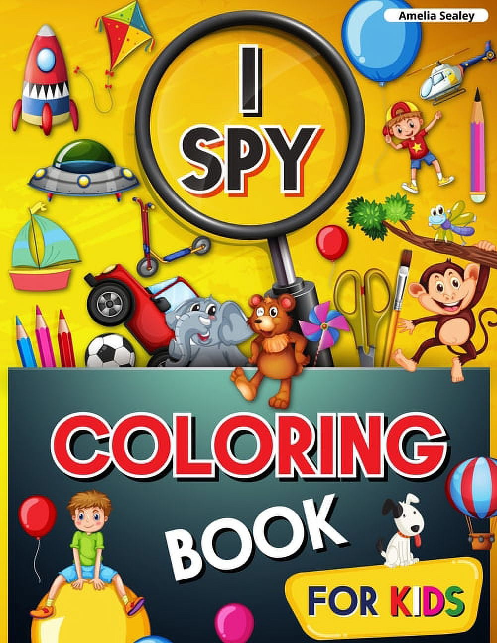 I Spy Coloring Book for Kids: Coloring and Guessing Game for Kids, I ...