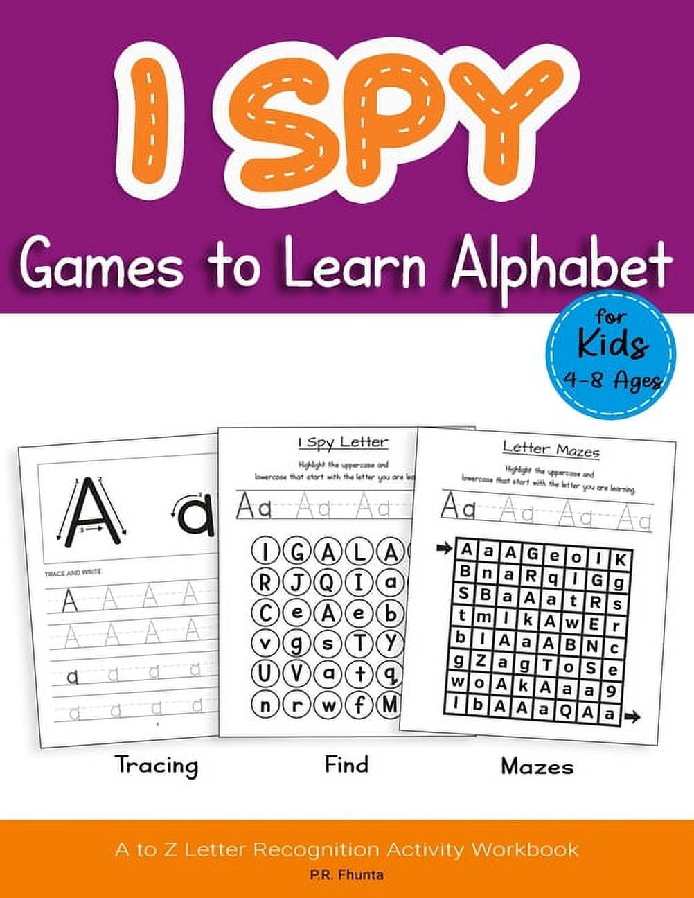 I Spy Games to Learn Alphabet for Kids 4-8 Ages: Tracing, Find, Mazes ...