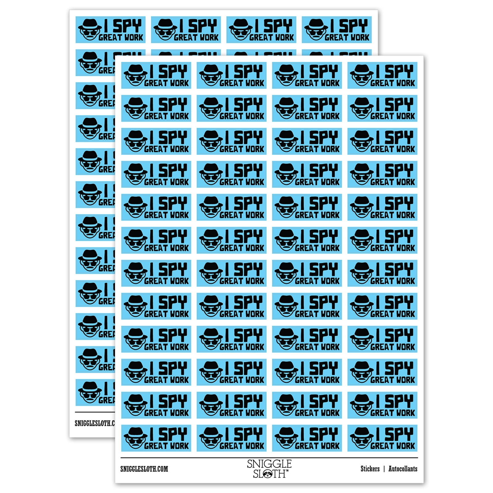 I Spy Great Work Detective Teacher Student School Sticker Set - Light ...