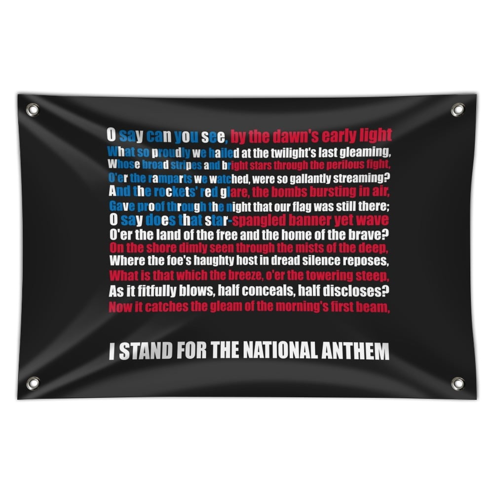 I Stand USA National Anthem Star-Spangled Banner American Flag ...