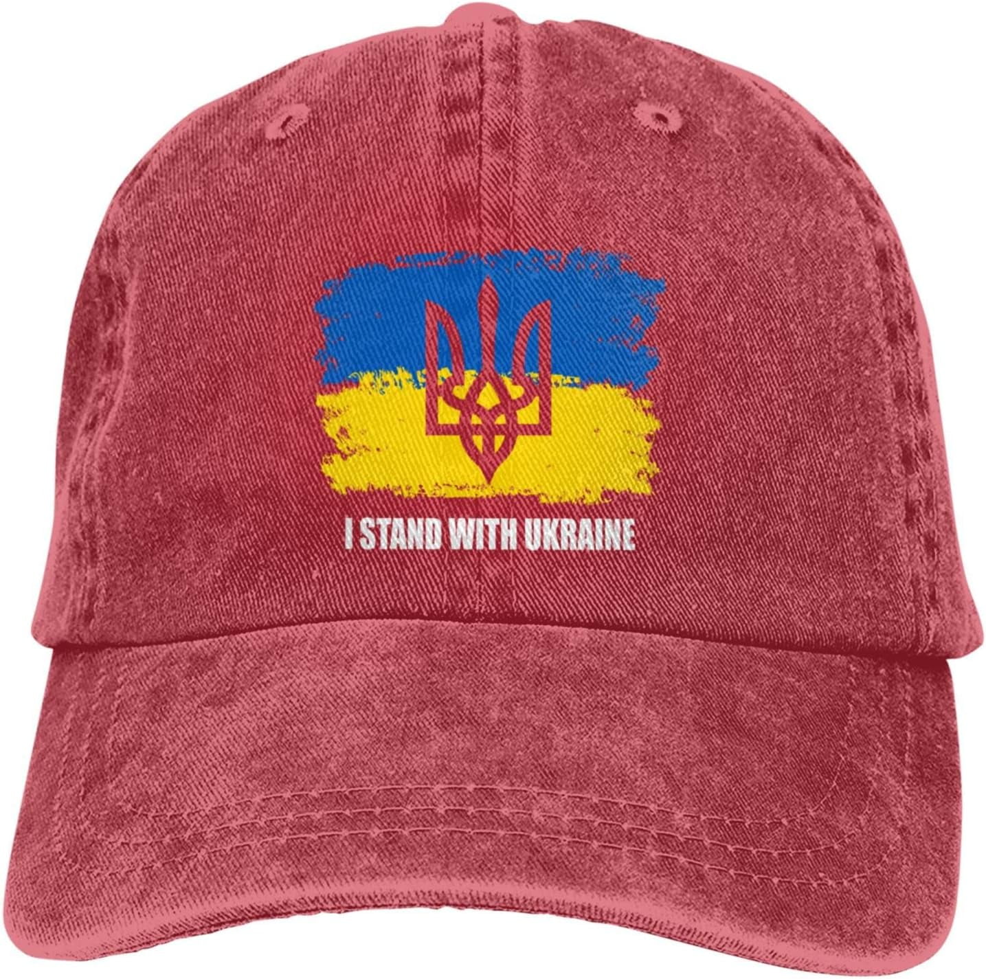 I Stand with Uk-raine Uk-rainian Flag Su-pport Men Baseball Cap Women ...