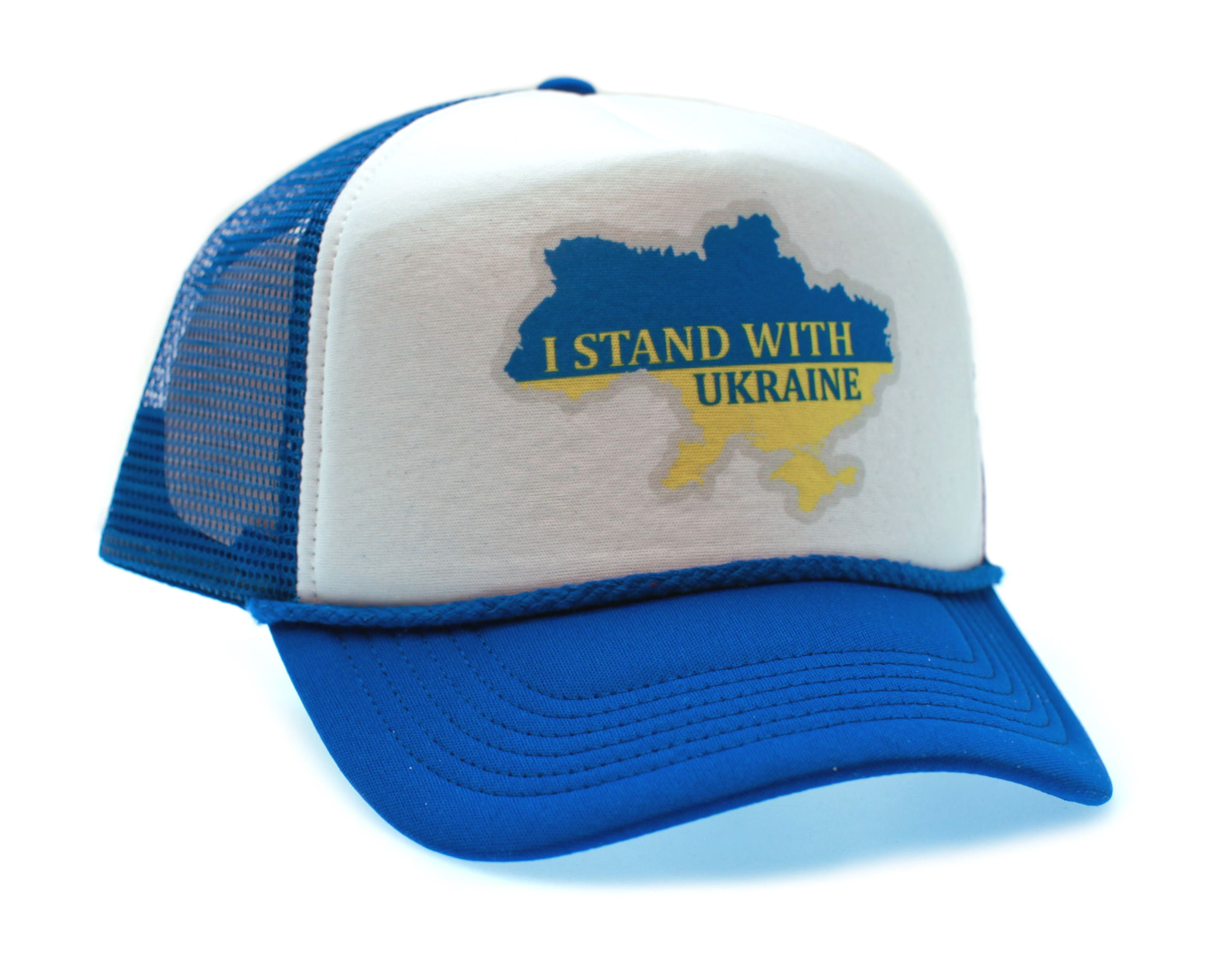 I Stand with Ukraine Hat Adult Unisex Adjustable Truckers Cap Royal ...